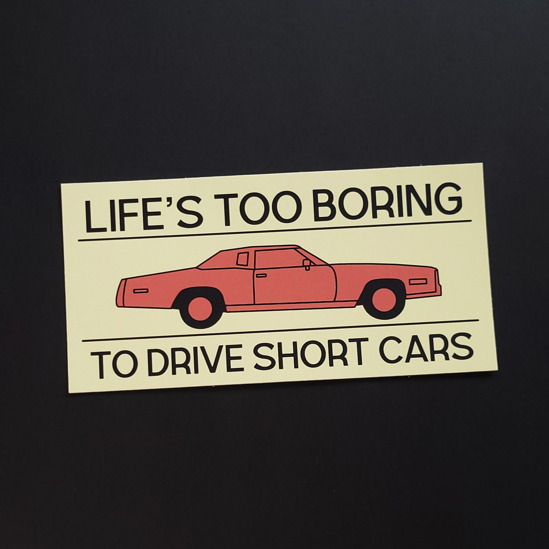 Boring Car Sticker - The Back Lot Art
